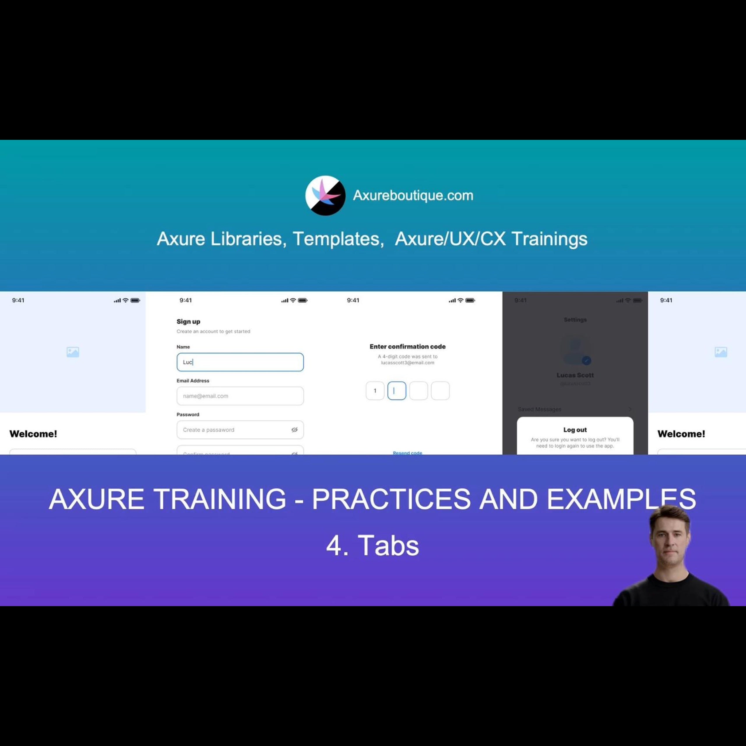 Axure Tutorial-Practices and Examples: 4.Tabs – AxureBoutique