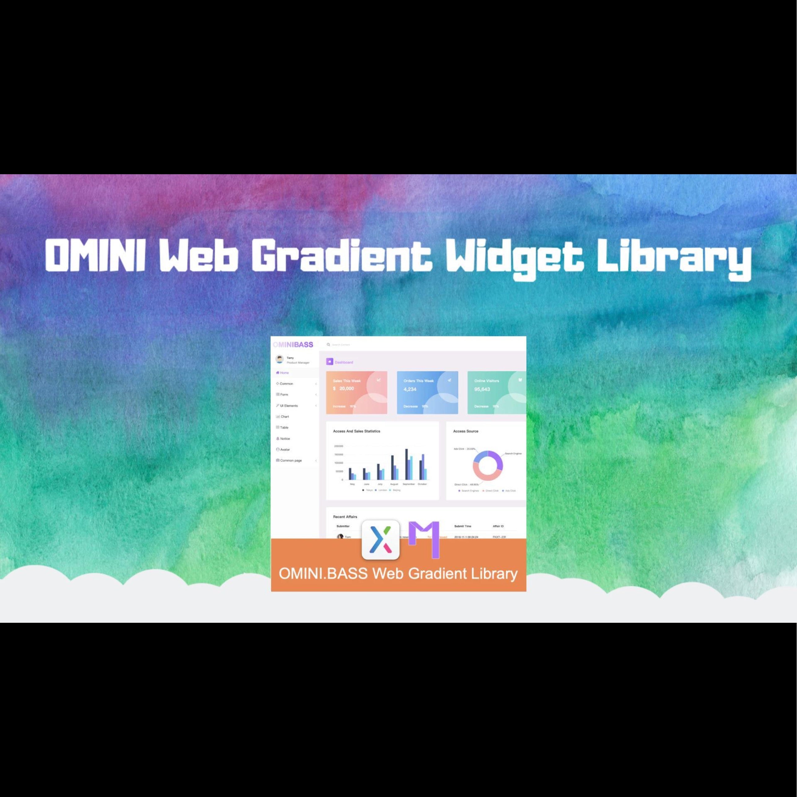 OMINI Web Gradient Widget Library — Axure Library – AxureBoutique