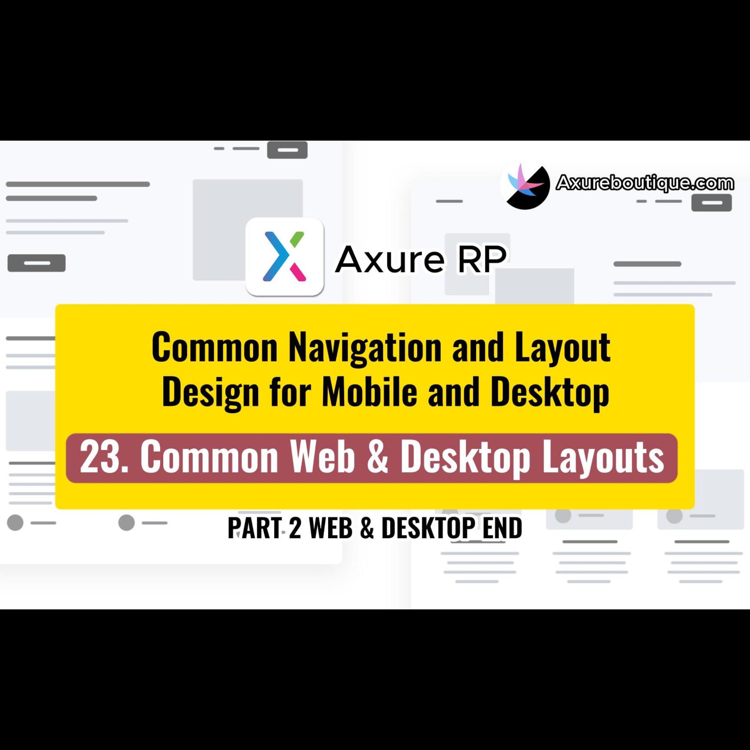 Common Navigation and Layout Design for Mobile and Desktop: 23.Common – AxureBoutique