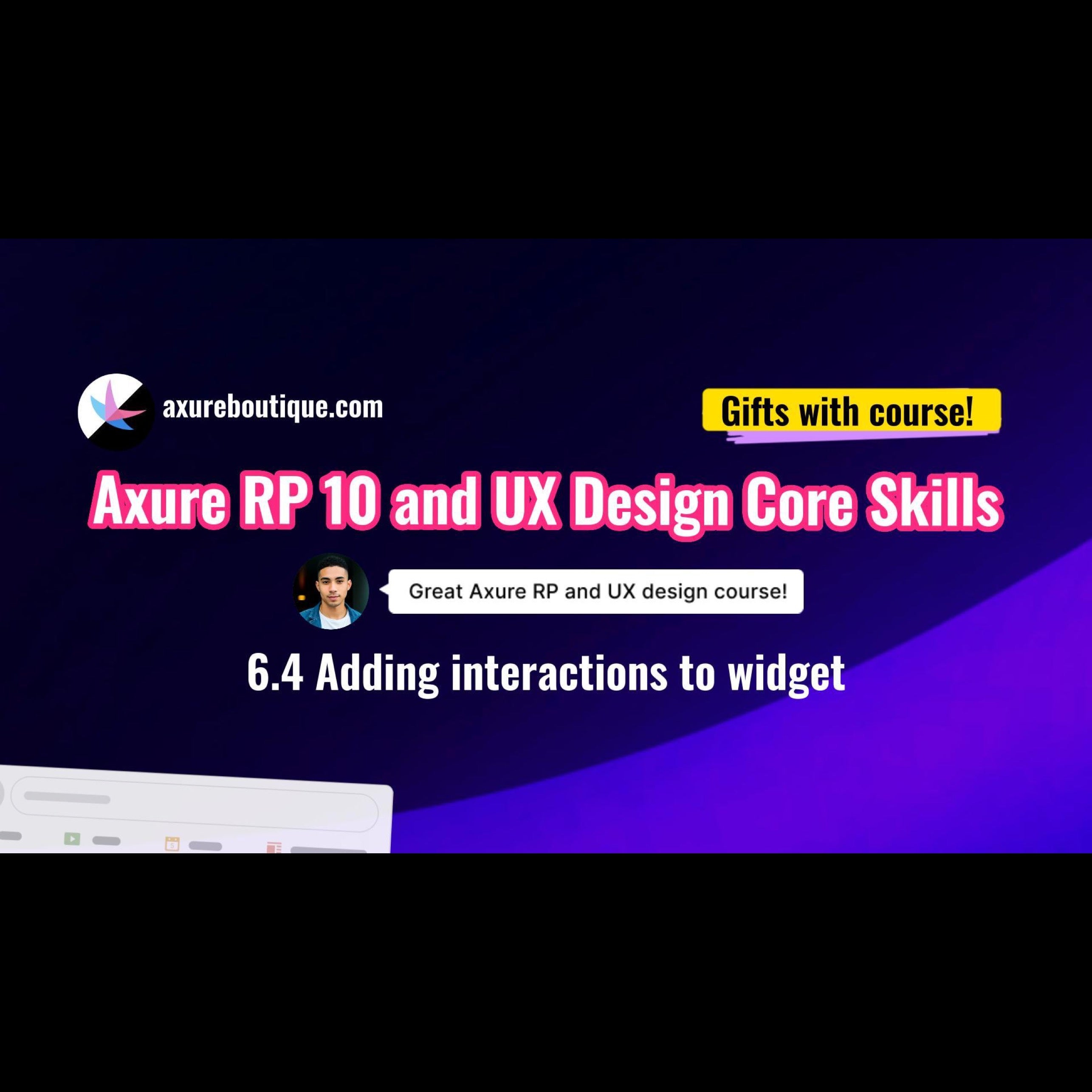 Axure RP 10 and UX design core skills course - 6.4 Adding interactions – AxureBoutique