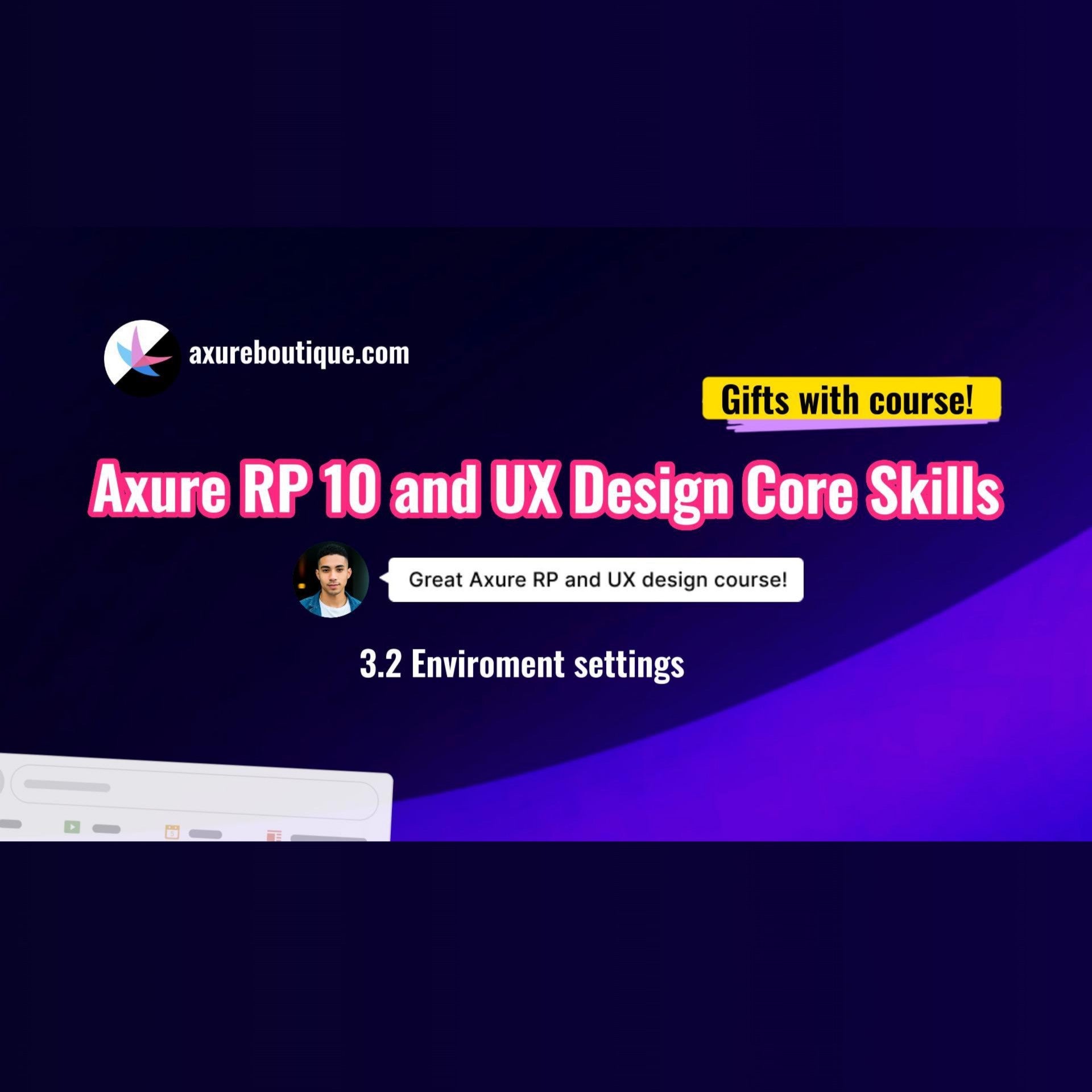 Axure RP 10 and UX design core skills course - 3.2 Enviroment settings ...