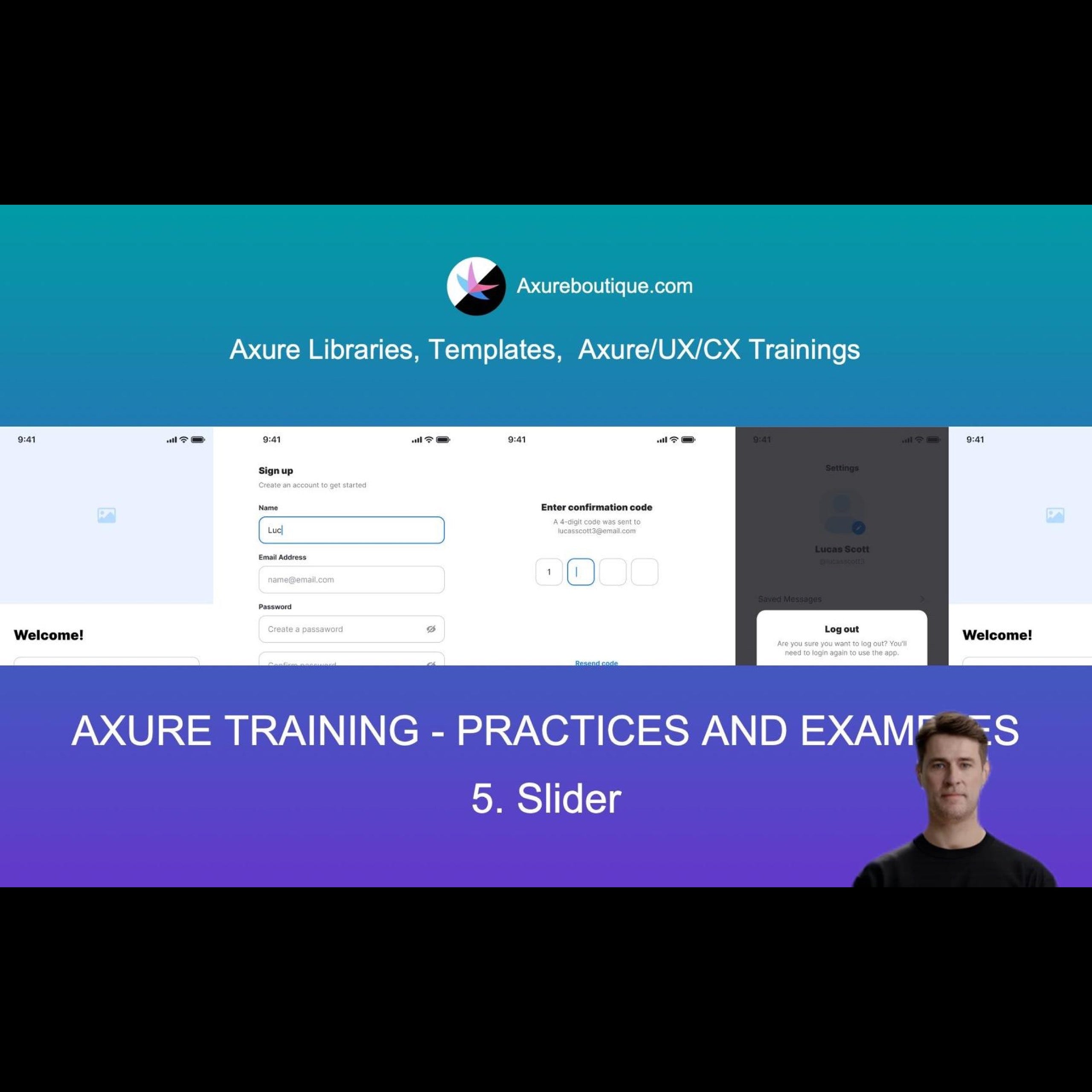 Axure Tutorial-Practices and Examples: 5.Slider – AxureBoutique