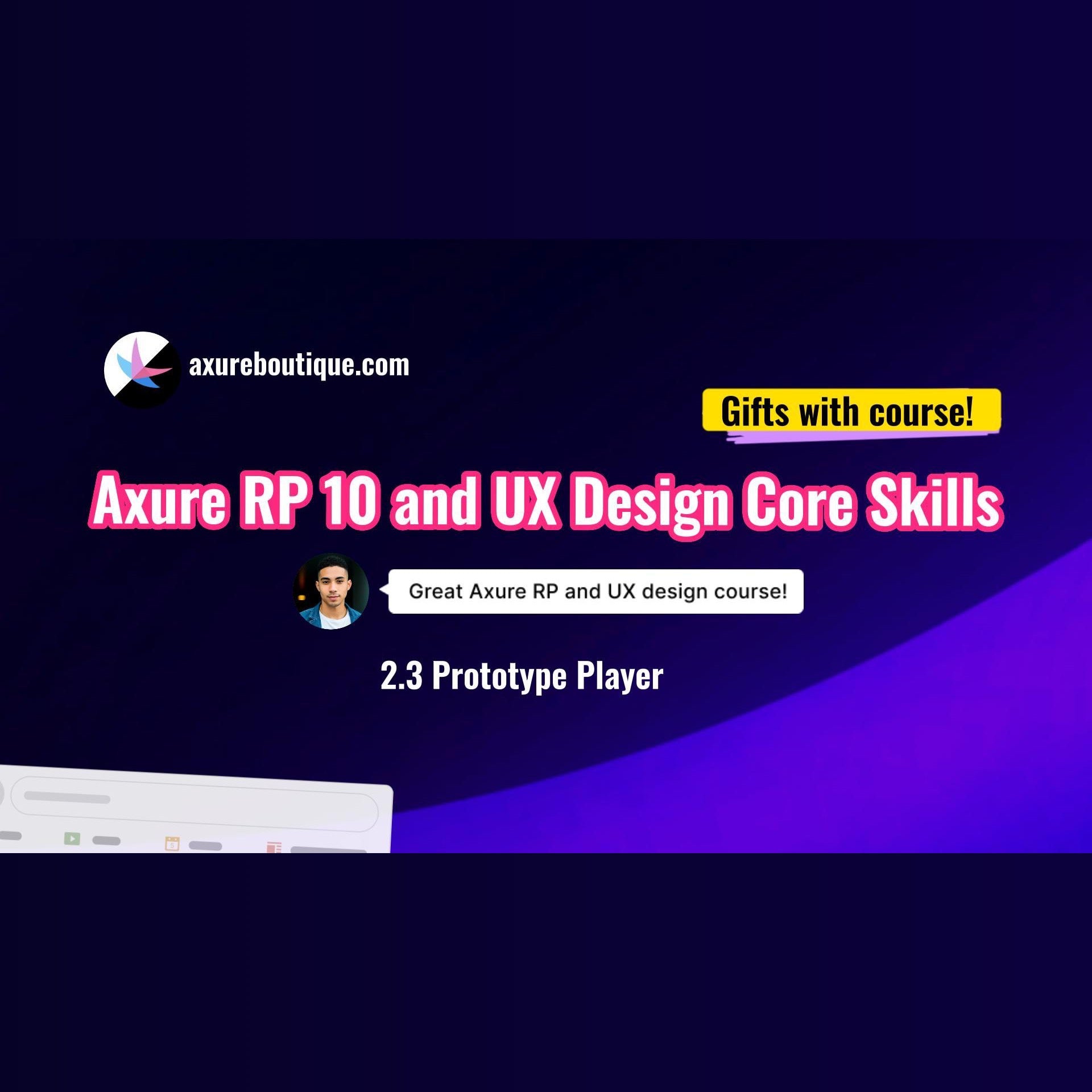 Axure RP 10 and UX design core skills course - 2.3 Prototype Player ...