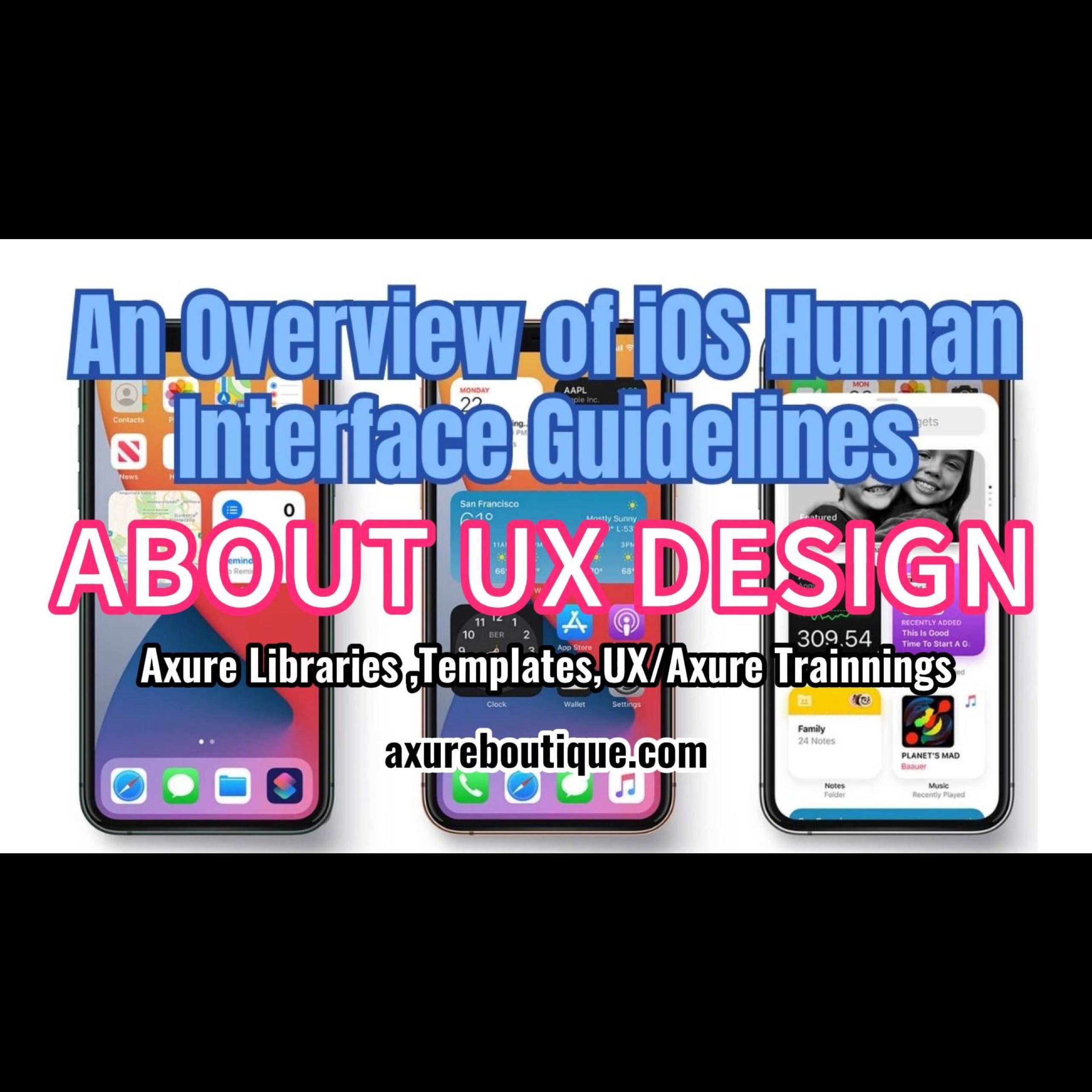 About UX: An Overview of iOS Human Interface Guidelines – AxureBoutique