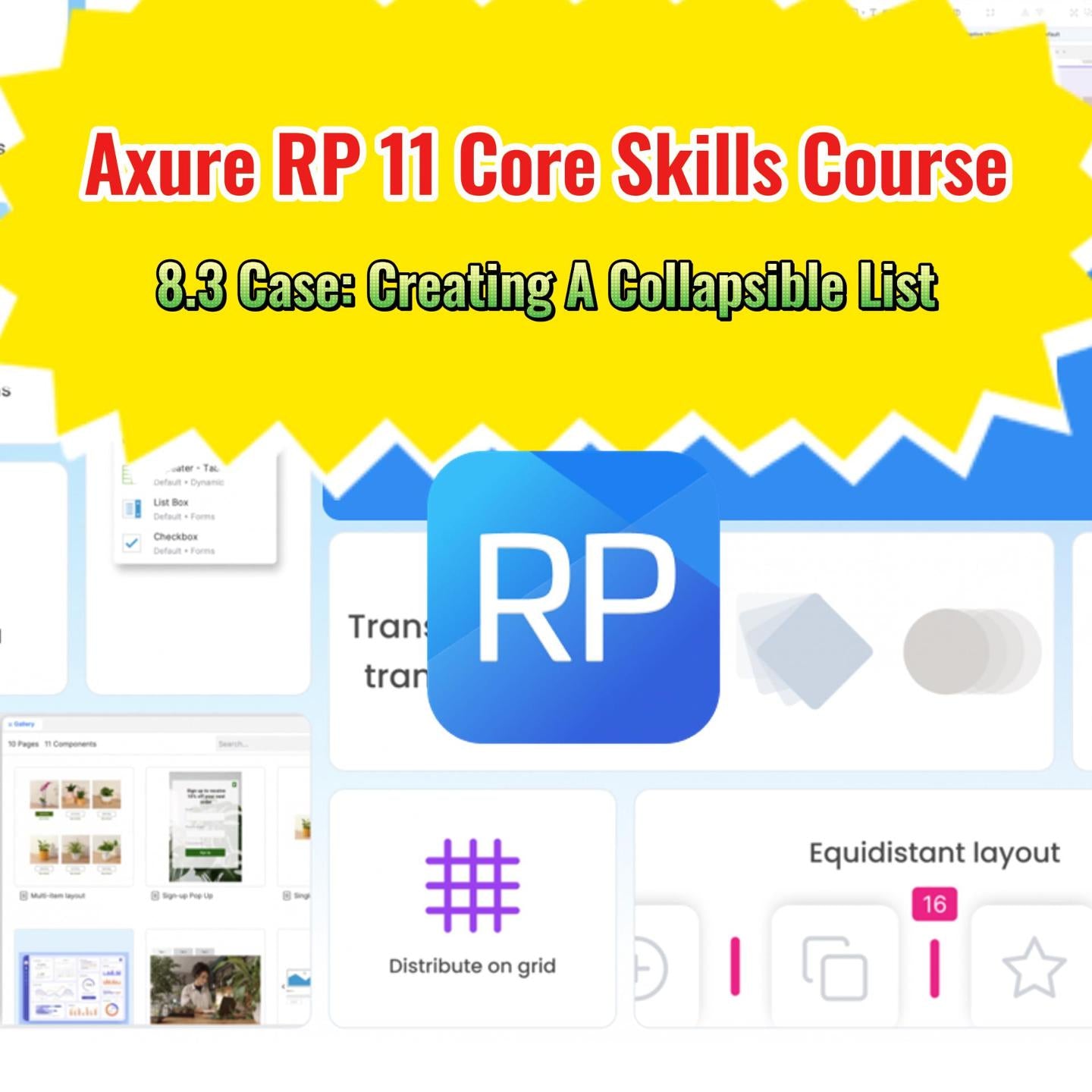 Axure RP 11 Core Skills Course: 8.3 Case: Creating A Collapsible List – AxureBoutique