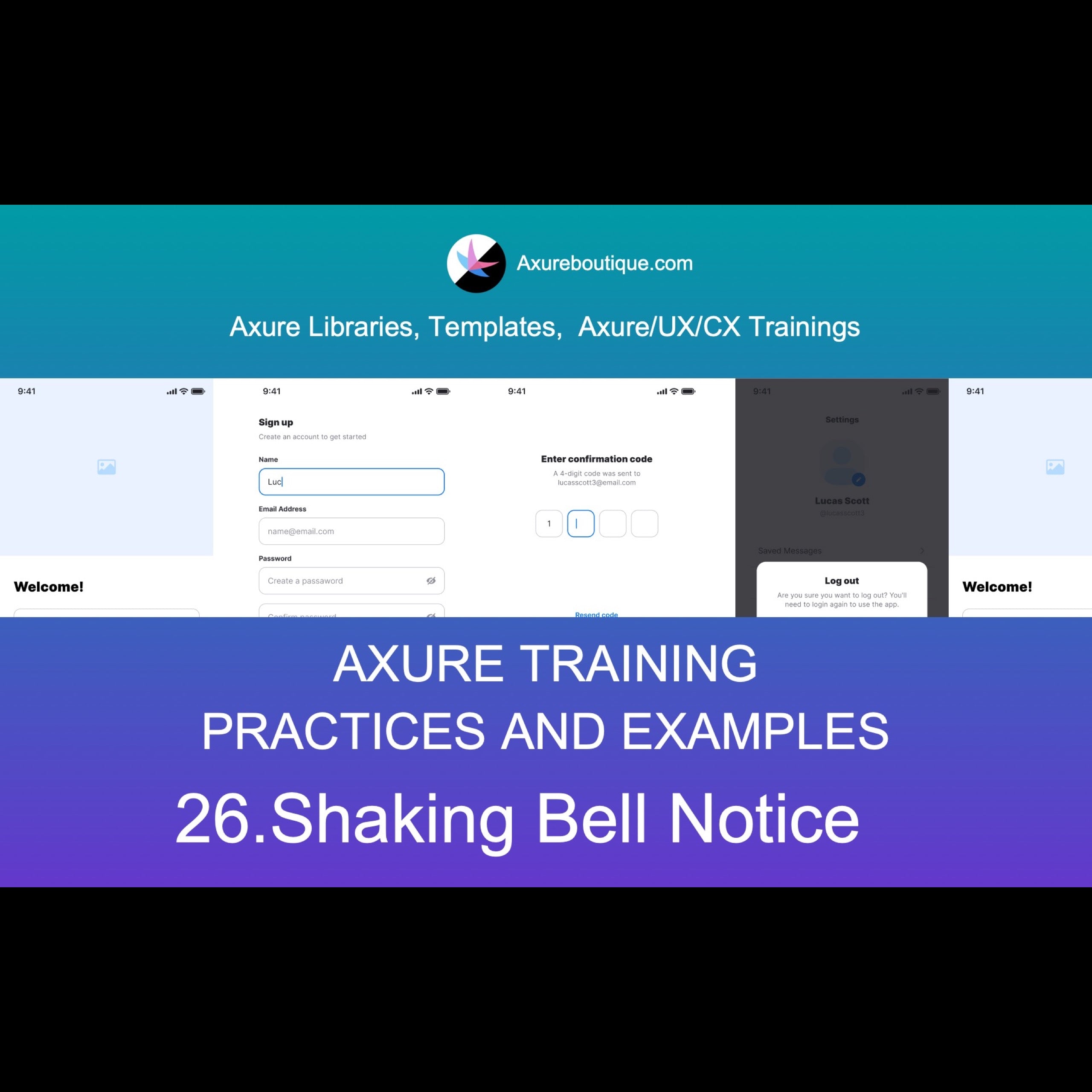 Axure Tutorial-Practices and Examples: 26.Shaking Bell Notice ...