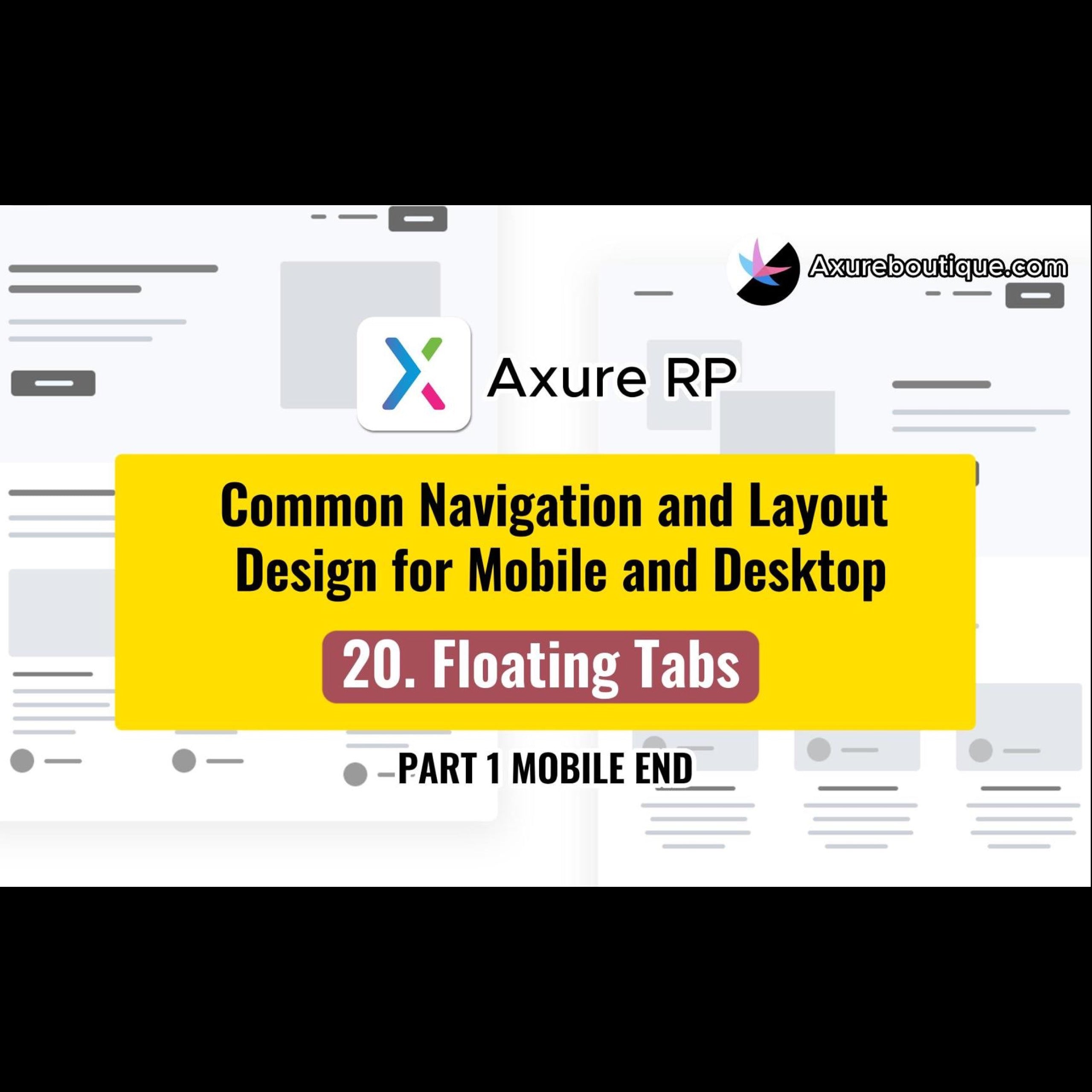 Common Navigation and Layout Design for Mobile and Desktop: 20.Floatin ...