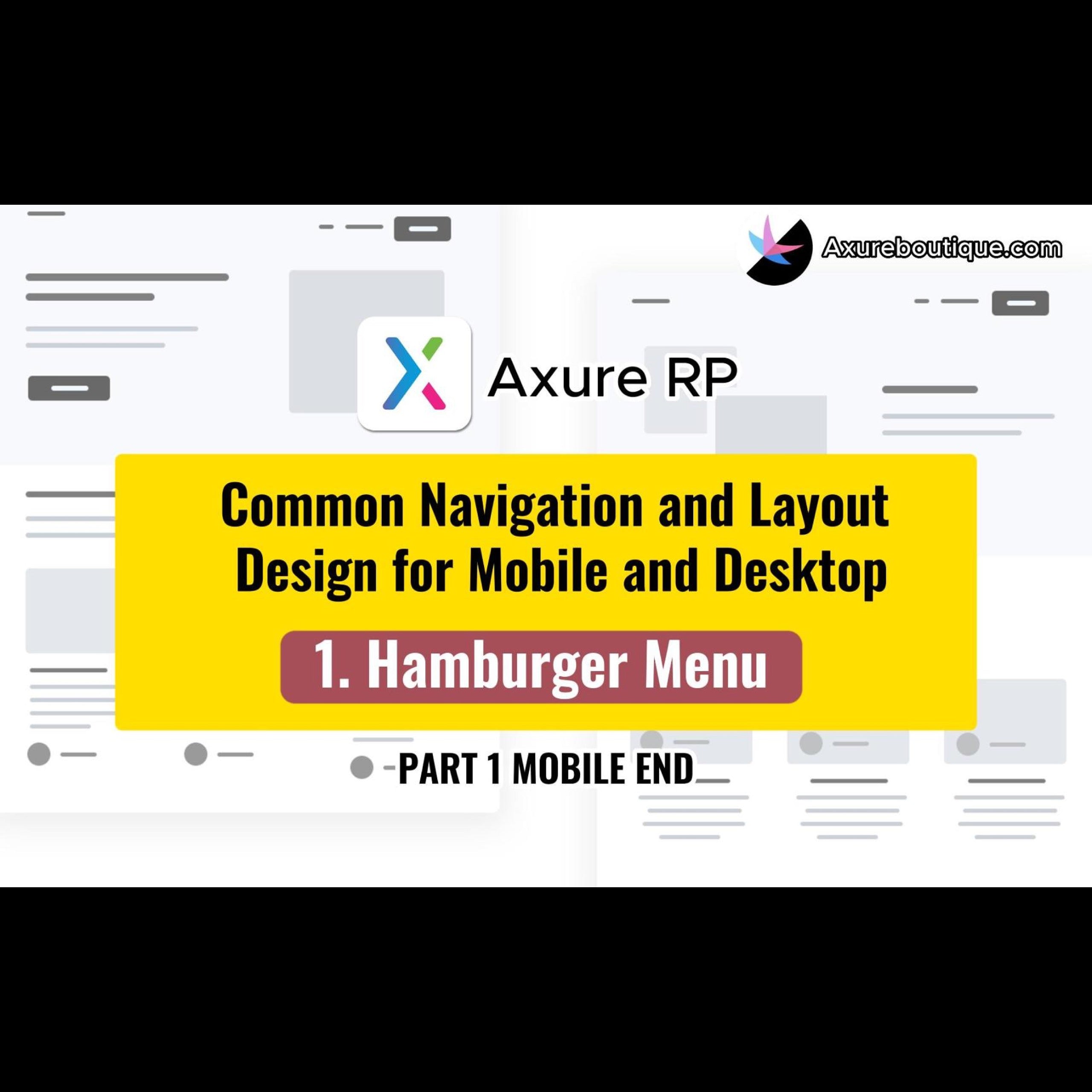 Common Navigation and Layout Design for Mobile and Desktop: 1.Hamburge ...