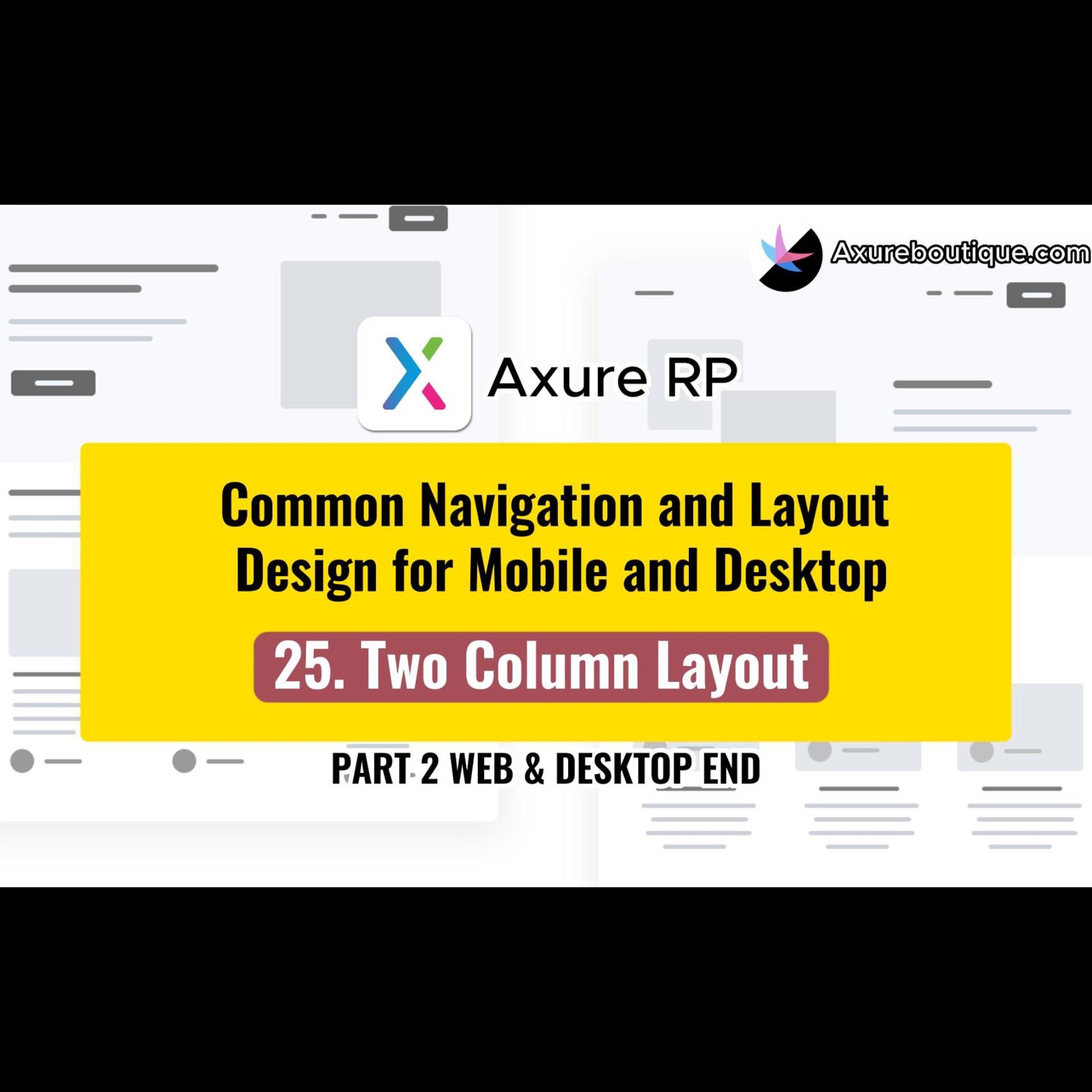 Common Navigation and Layout Design for Mobile and Desktop: 25.Two Col ...