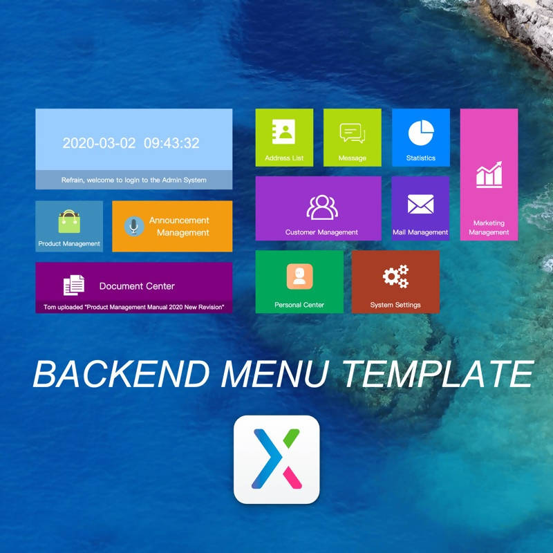 Common Backend Menu Template – AxureBoutique